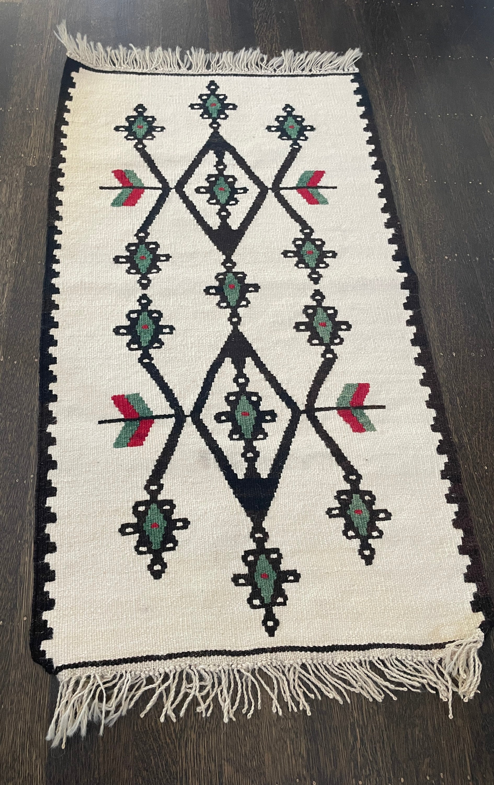 Vintage Small Wool Handwoven Kilim Wall Hanging or Floor Rug - Etsy
