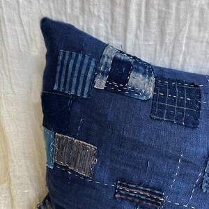 Boro Patchwork Pillow, Hand Crafted One of a Kind. - Etsy