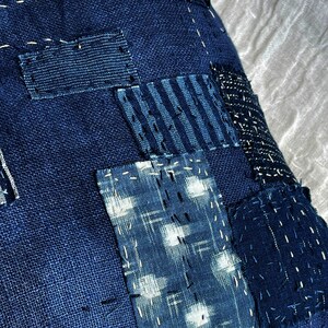 Boro Patchwork Pillow, Hand Crafted One of a Kind. - Etsy