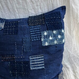 Boro Patchwork Pillow, Hand Crafted One of a Kind. - Etsy