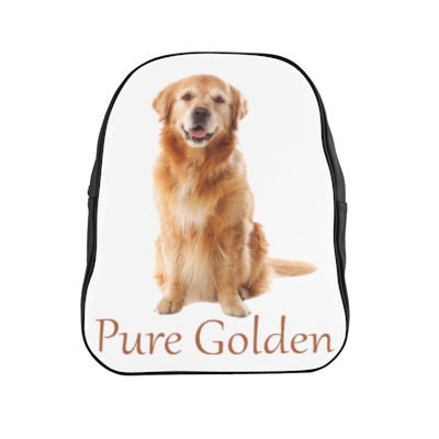 Golden Retriever Pure Golden School Backpack, Golden Retriever Backpack ...