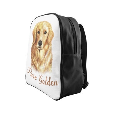 Golden Retriever Pure Golden School Backpack, Golden Retriever Backpack ...