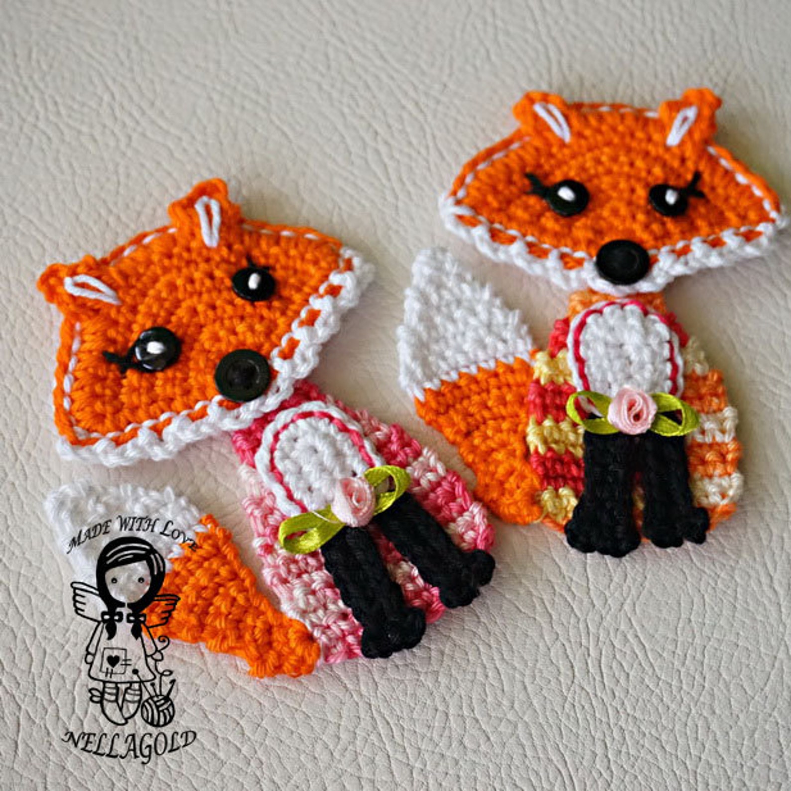 Crochet PATTERN, Applique Fox, Patch Fox, Application Fox, DIY Pattern ...