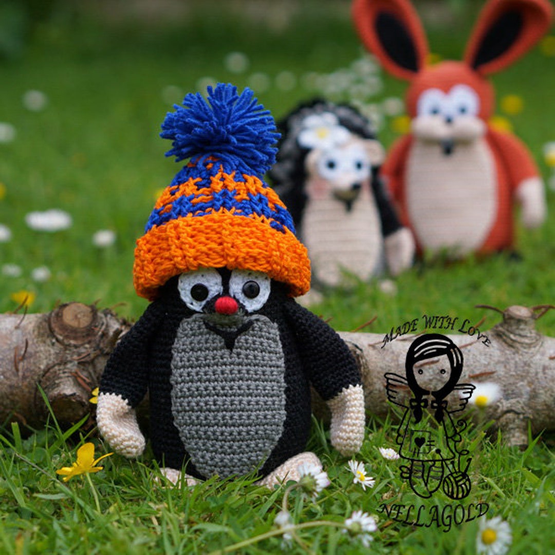 Crochet PATTERN, Mole With Hat ONLY, Toy, Animal, Decoration, DIY ...