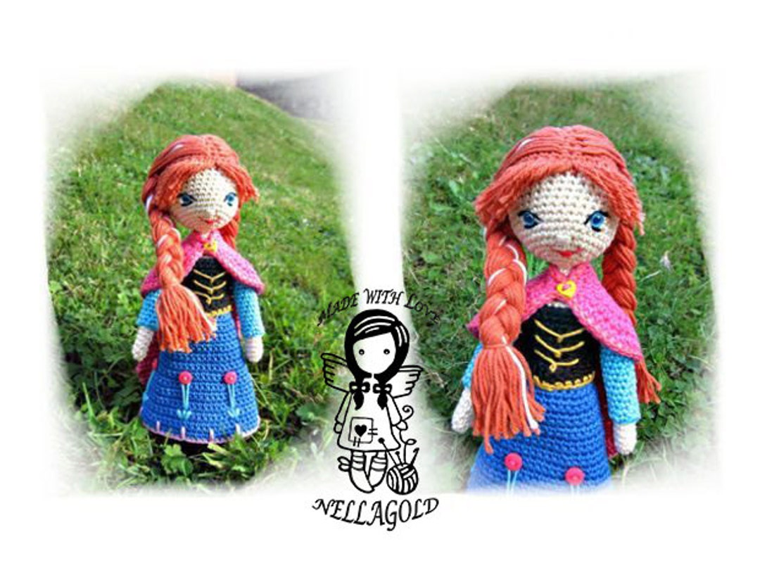 Crochet PATTERN, FROZEN, Princess Anna, Amigurumi Crochet Doll, Crochet ...