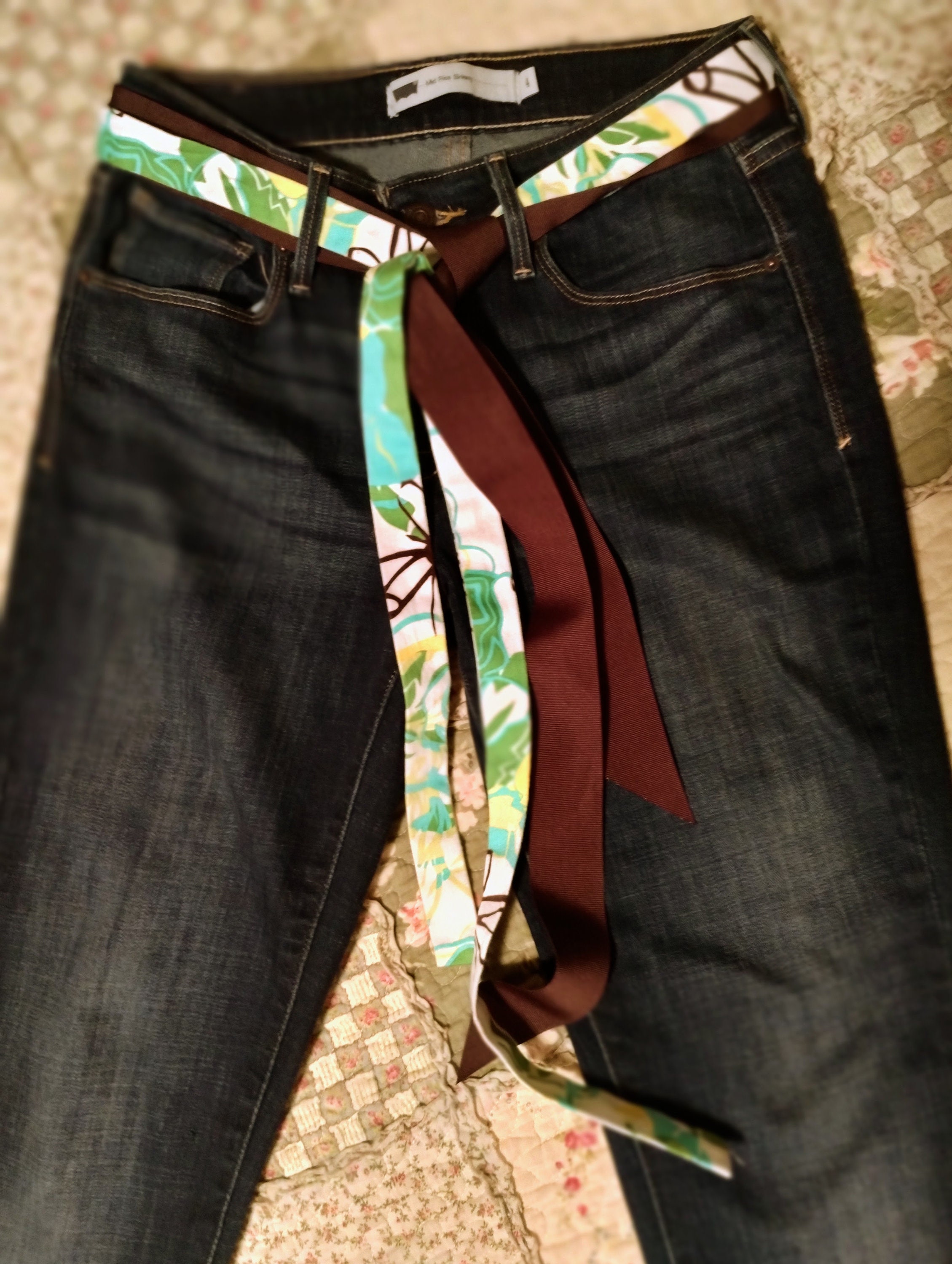 Upcycled Flared Ankle Levis Jeans Ladies Teens Size 4 Reworked Hippie ...