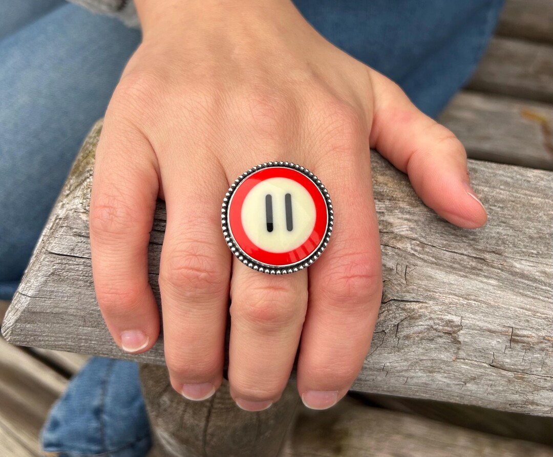 Handmade Sterling Silver #11 Cue Ball Ring - Adjustable - Etsy
