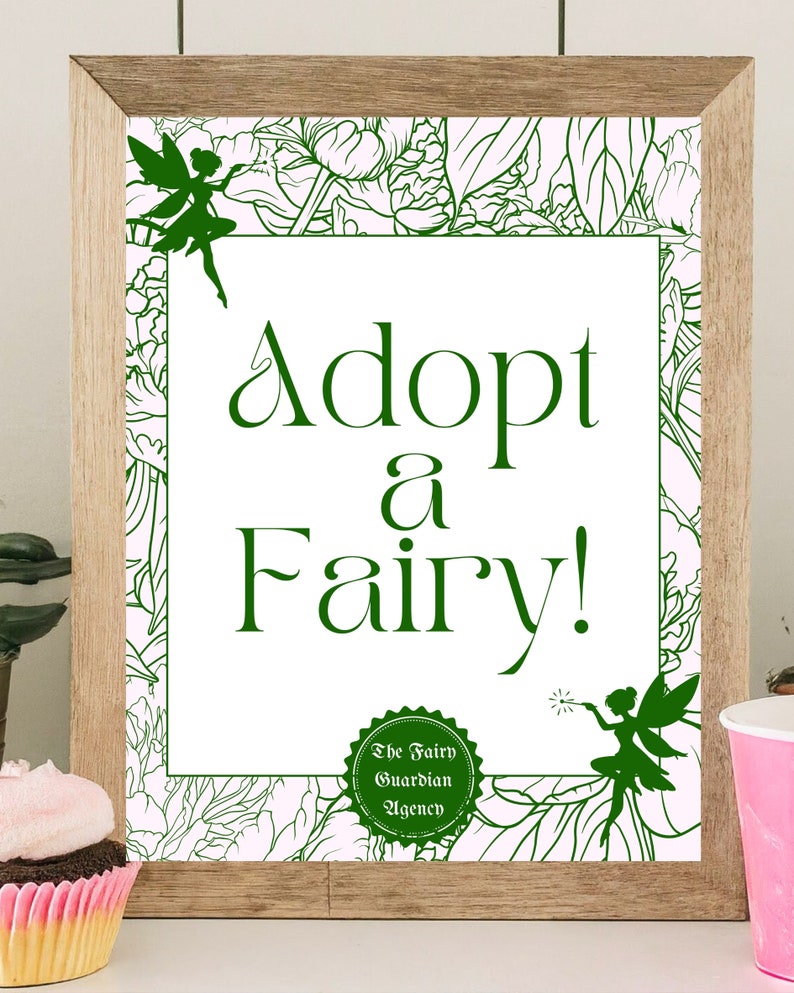 Adopt a Fairy Printable Party Kit | Instant Download | Girl's Birthday ...