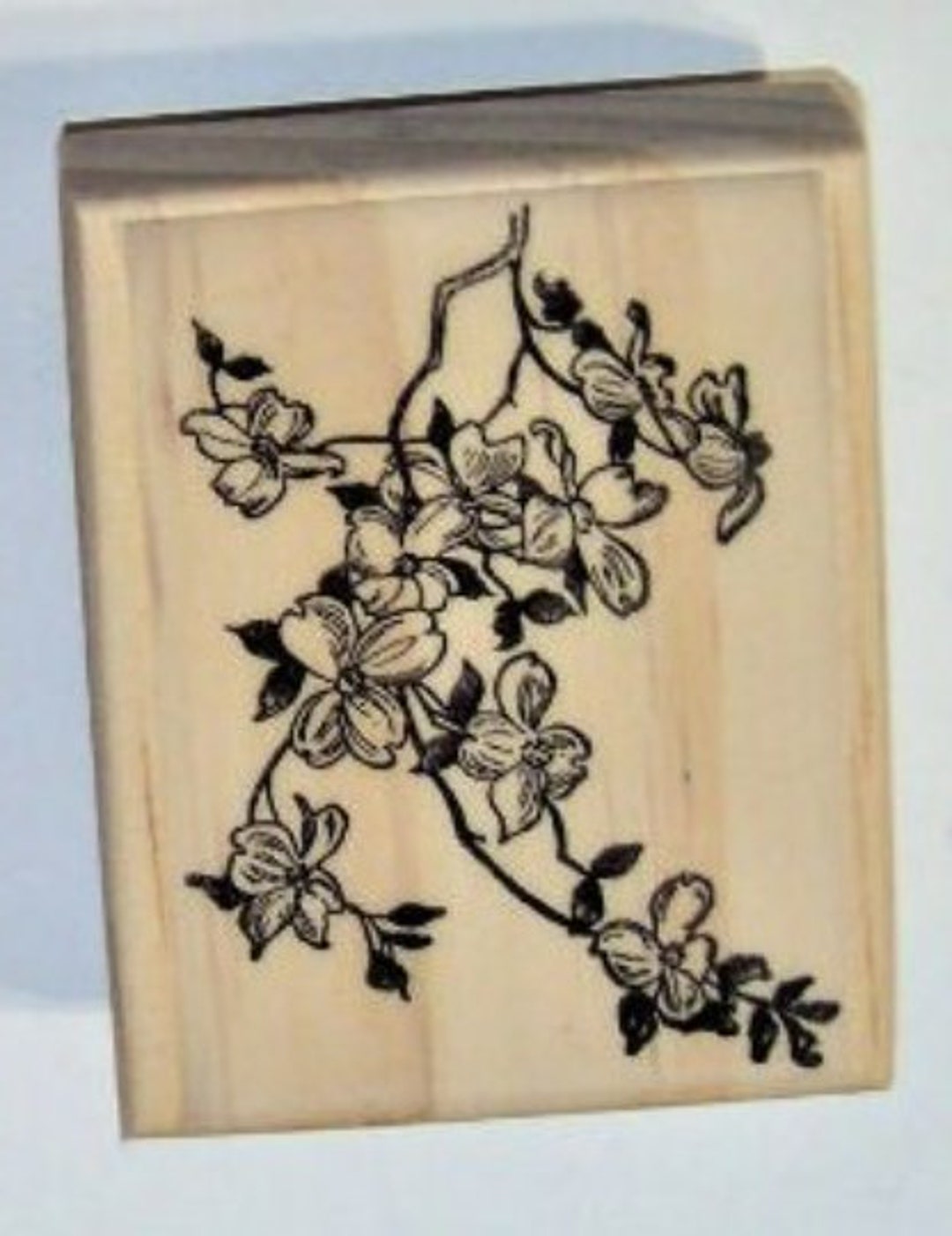 Cherry Blossom Rubber Stamp Tree Branch Rubber Stamp New Mounted Rubber ...