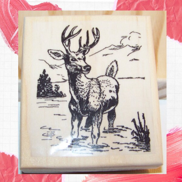 Deer Rubber Stamp - Etsy