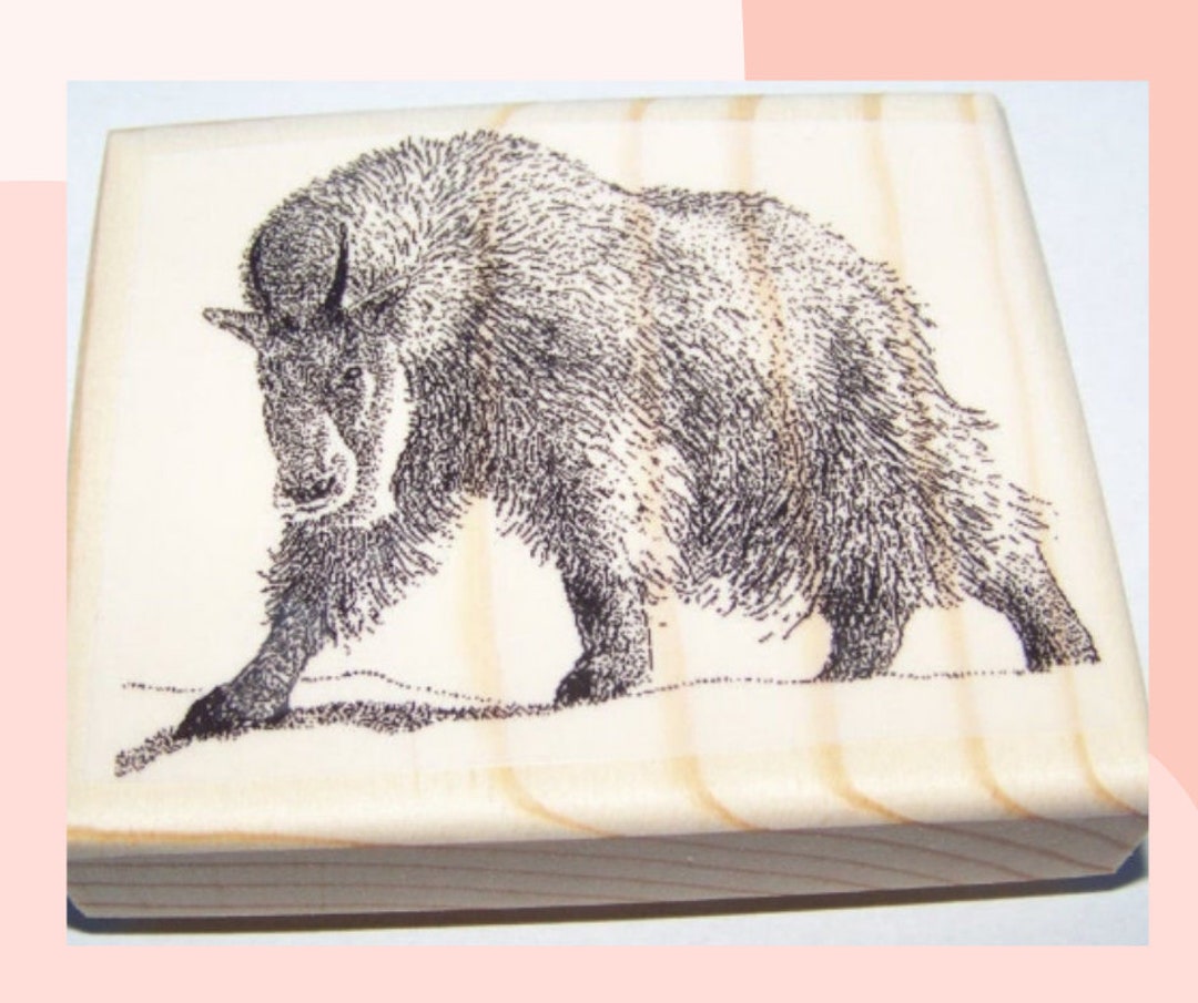 Mountain Goat Rubber Stamp: Large Mounted Animal Stamp - Etsy