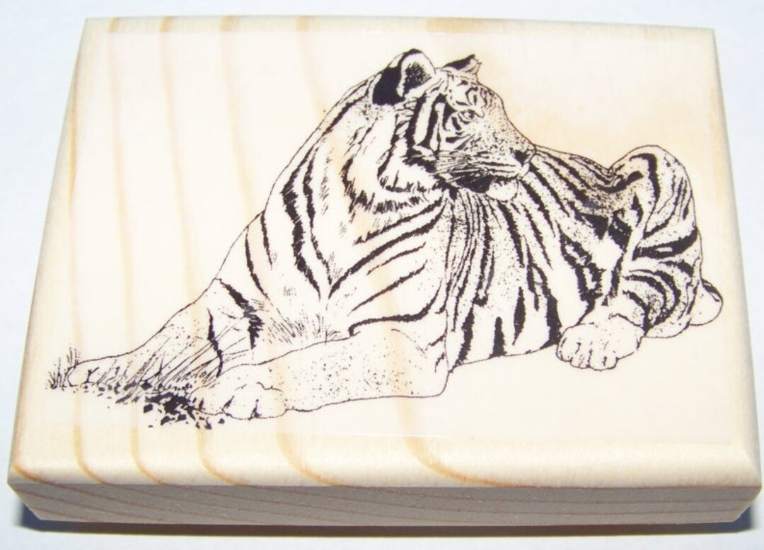 Tiger Rubber Stamp New Mounted Rubber Stamp Bengal Tiger - Etsy