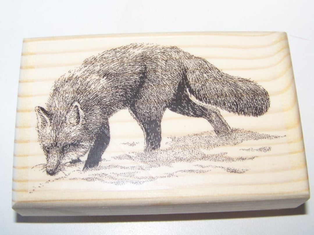 HUNTING FOX Rubber Stamps ANIMAL Rubber Stamps - Etsy