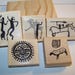 Cave Art Rubber Stamps | Petroglyph Rubber Stamps | 5 Petroglyph Stamp ...
