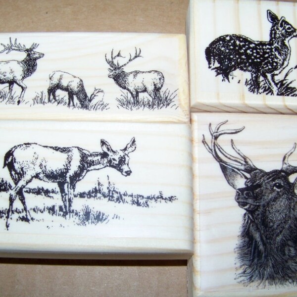 Deer Rubber Stamp - Etsy