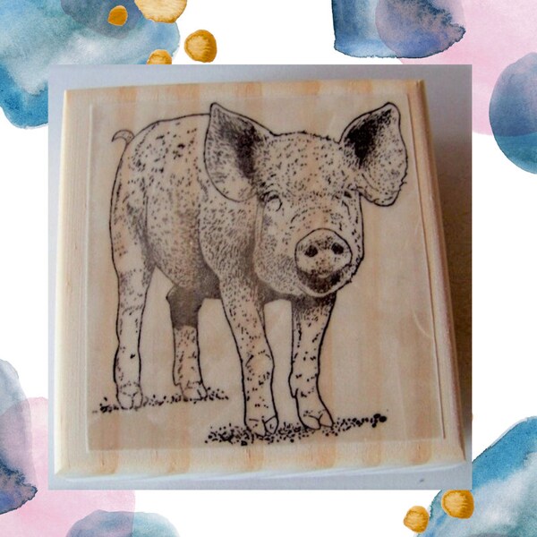 Pig Rubber Stamp - Etsy