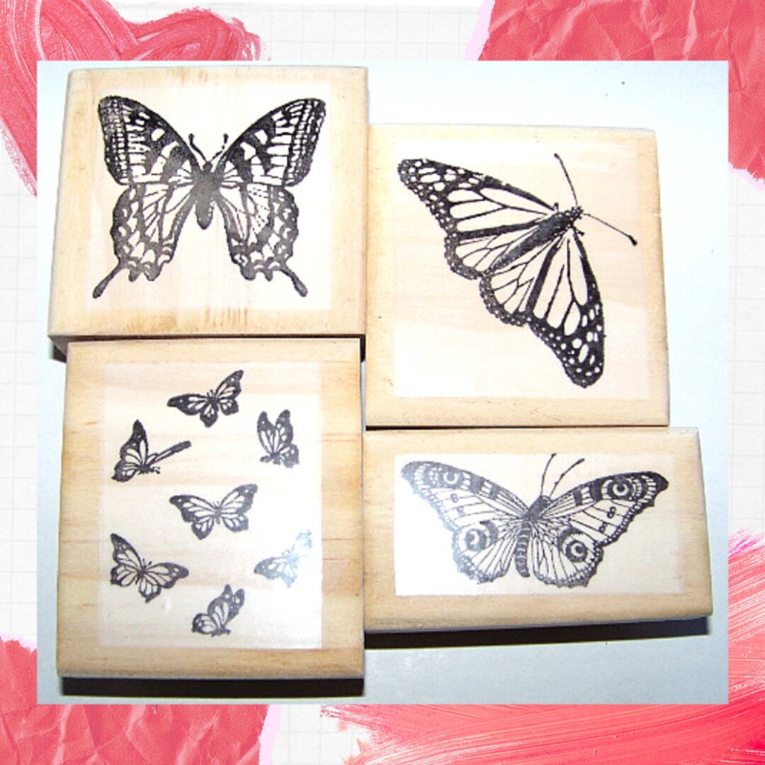 Butterfly Rubber Stamp Butterflies New Rubber Stamp Stamps - Etsy