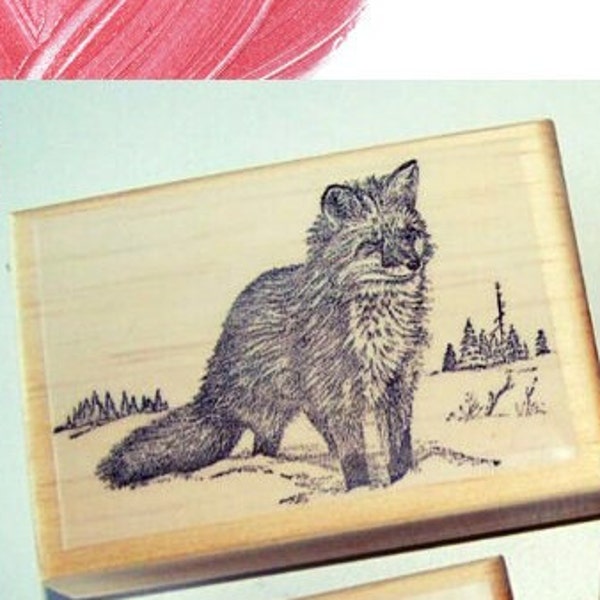 Fox Rubber Stamp - Etsy