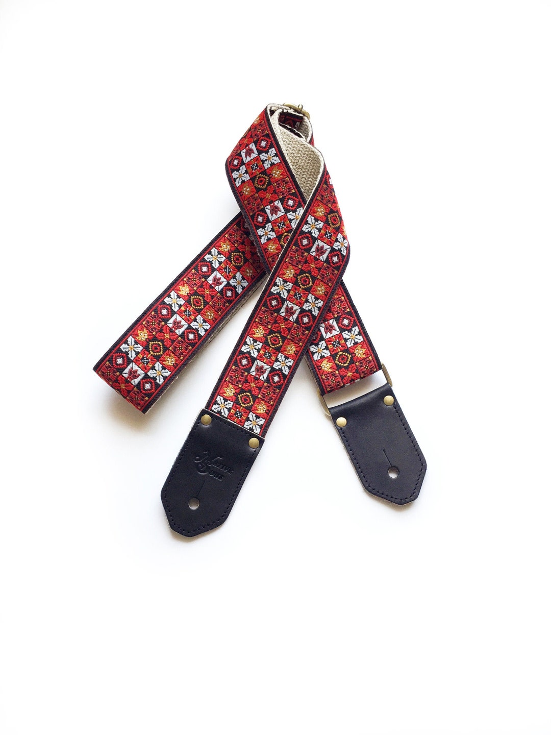 The Hendrix Guitar Strap by Native Sons - Classic Wood Stock Hendrix ...
