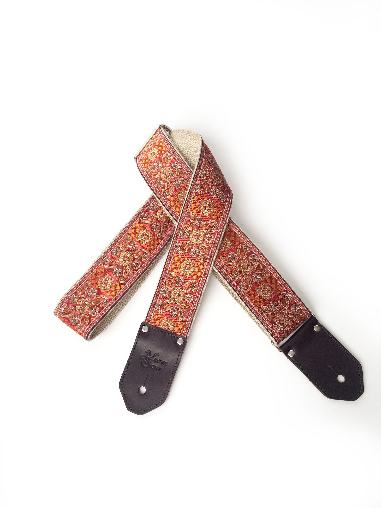 The Siren in Copper Guitar Strap by Native Sons Brilliant - Etsy