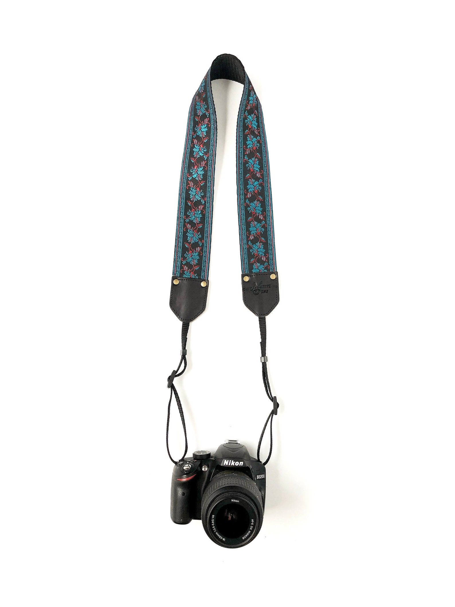 The Rhapsody in Blue Camera Strap by Native Sons Black | Etsy