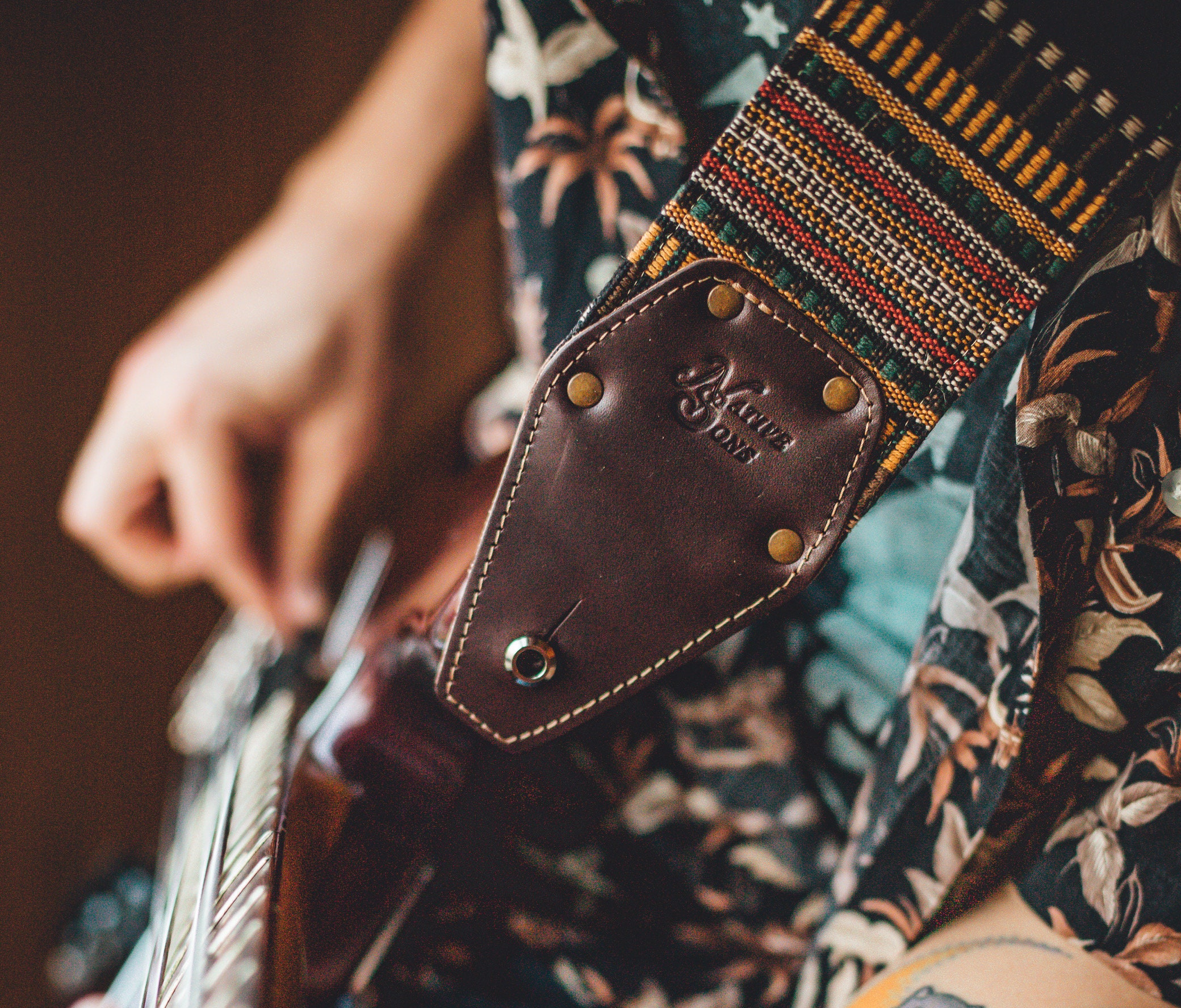 The Horizon in Midnight Guitar Strap 3 Inch Wide Hemp - Etsy