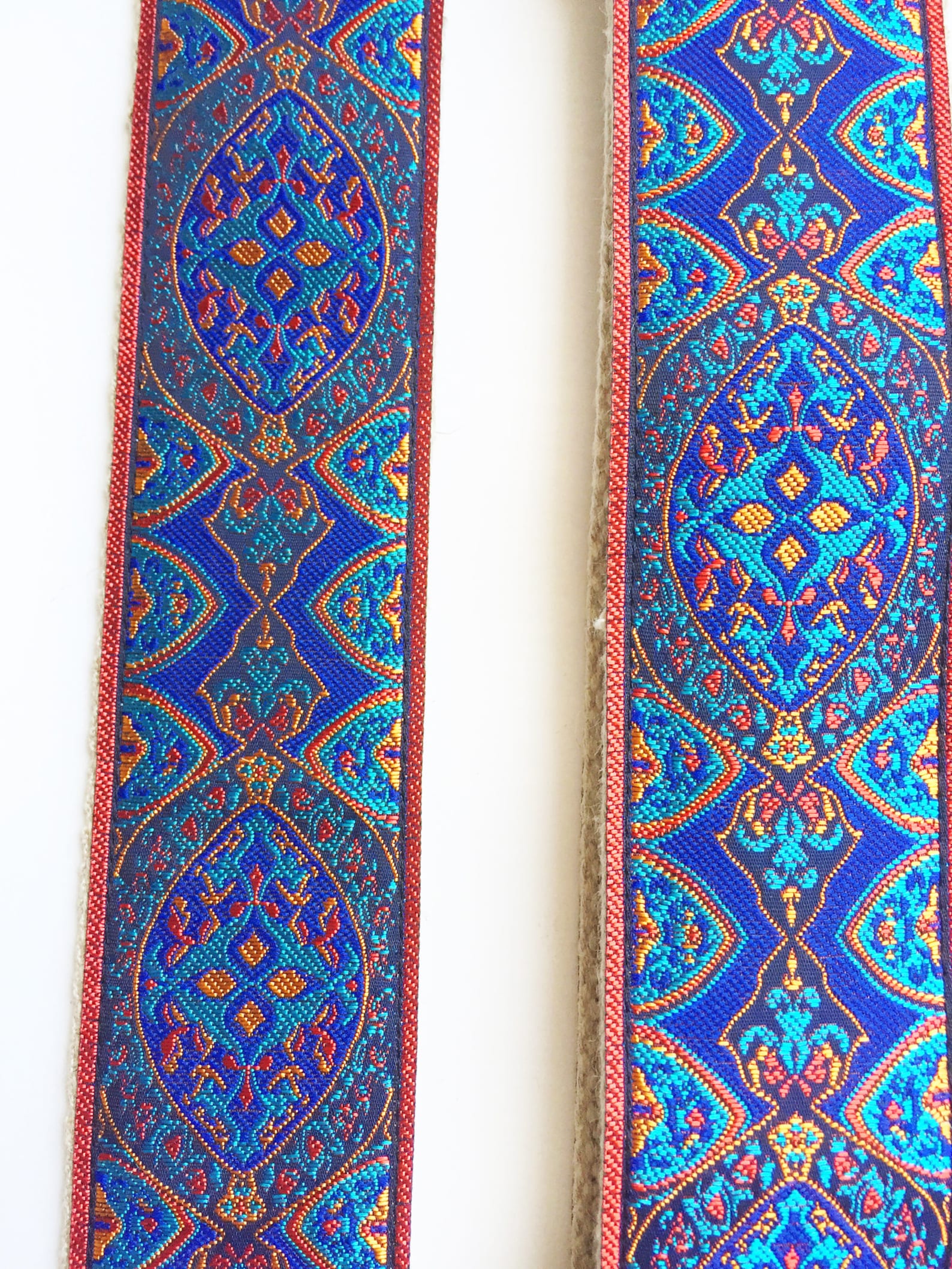 The Neptune Guitar Strap by Native Sons - Royal Blue and Red Guitar ...