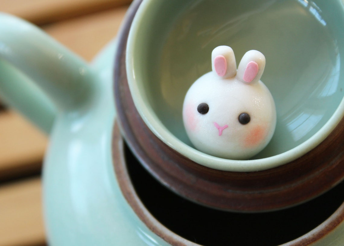 Polymer Clay Animal Bun Charms | Etsy