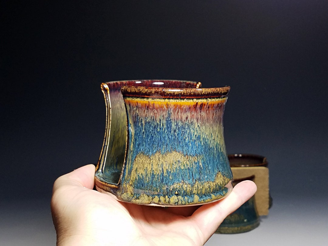 Hand Thrown Pottery Sponge Holder, Kitchen Sink Ceramic Sponge Holder ...