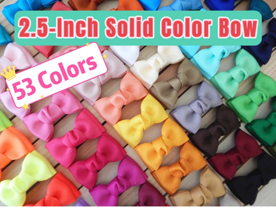 YOU PICK COLOR 2.5 Inch Double Layer Bow,53 Colors,bundles1 Bow, 6 Bows ...
