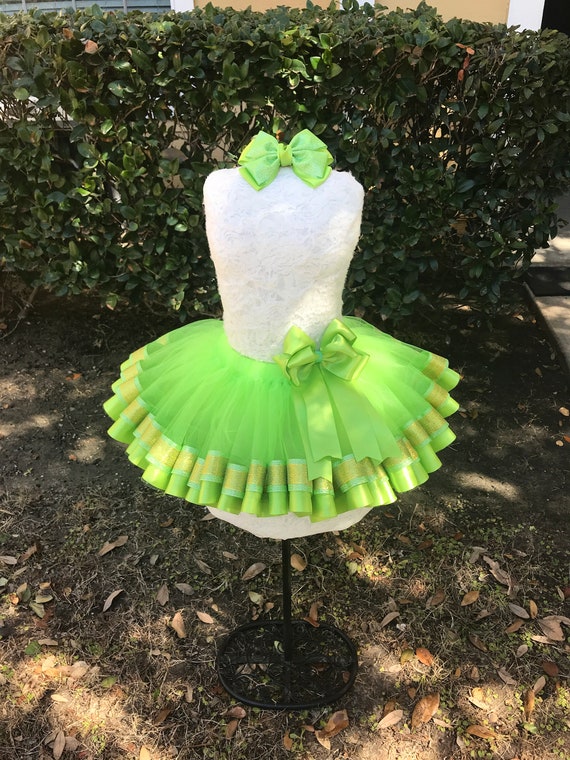 Princess Tiana Tutu 3 Layers Ribbon Trimmed Tutu With | Etsy
