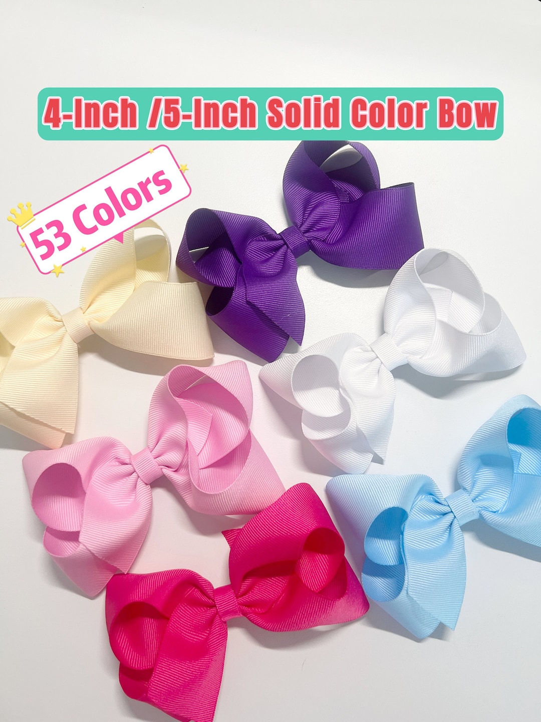 YOU PICK Color 4 or 5 Hair Bows ,53 Colors , Bundles1 Bow, 6 Bows, 12 ...