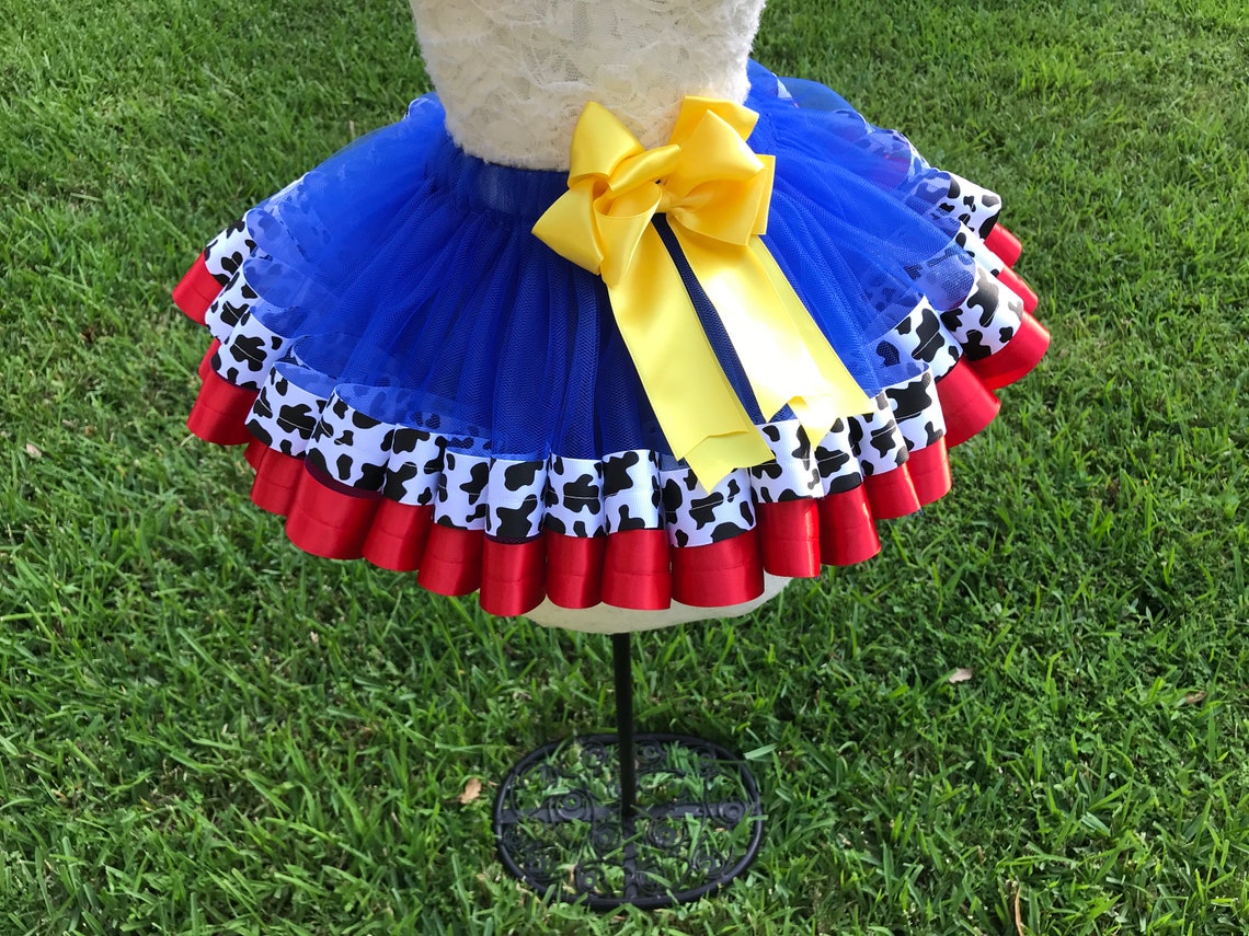 Toy Story / Cow Print Ribbon Trimmed Tutu With Free Matching - Etsy