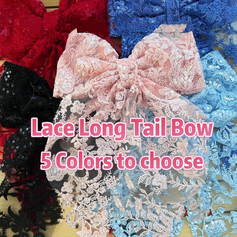 Lace Tail Bows for Hair - Etsy