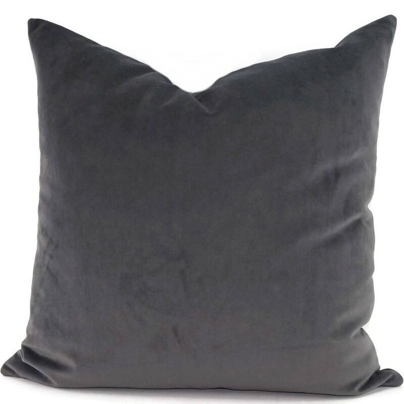 Dark Gray Pillow - Etsy