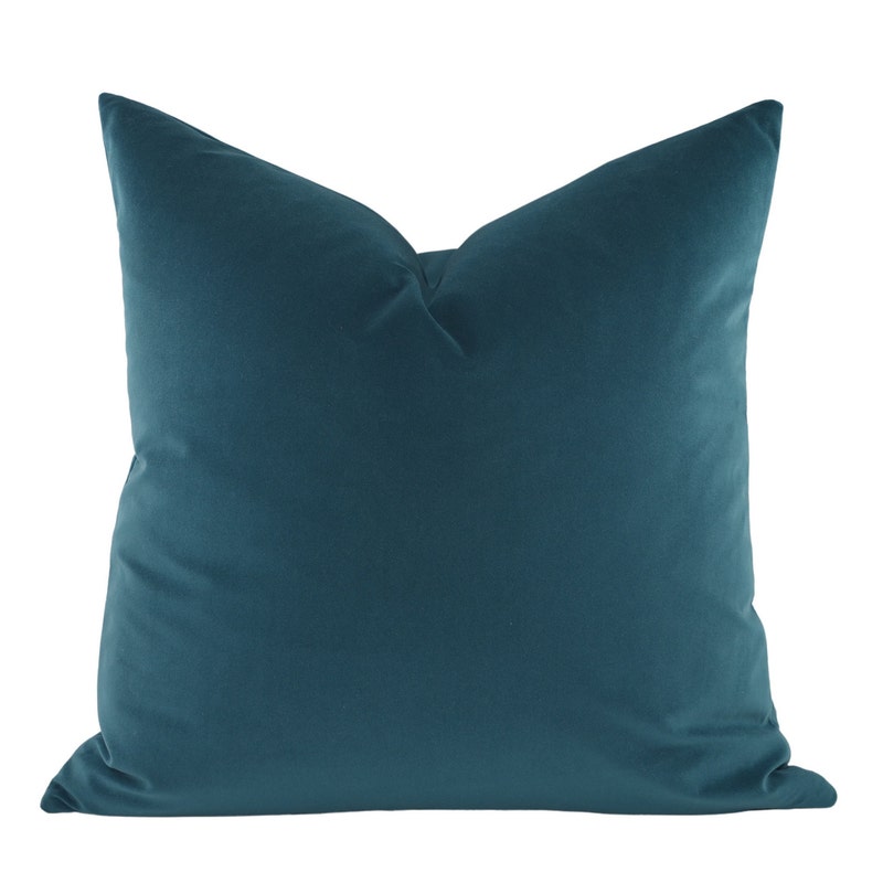Teal Velvet Pillow - Etsy