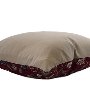 Red & Blue Medallion Pillow Cover: Turkish Moroccan Chenille Jacquard ...