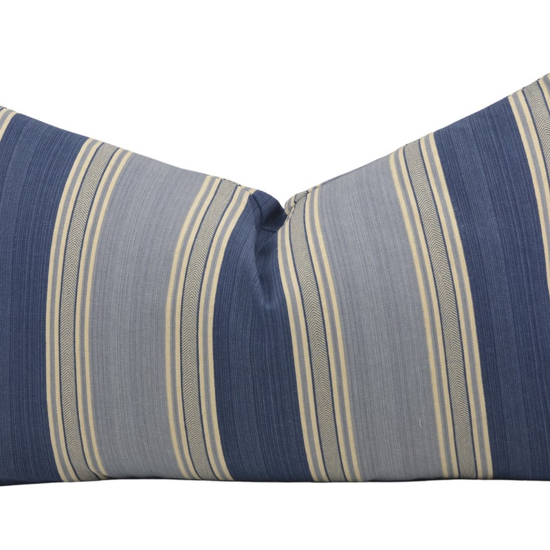 Blue Stripe Pillow - Etsy
