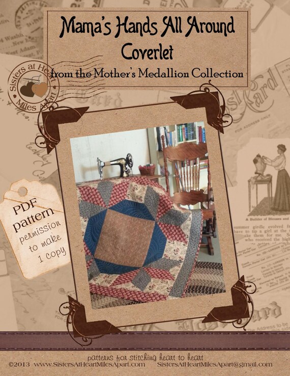 Mama's Hands All Around PDF Quilt Pattern | Etsy