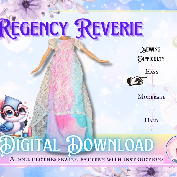 Regency Empire Dress Sewing Pattern - Etsy