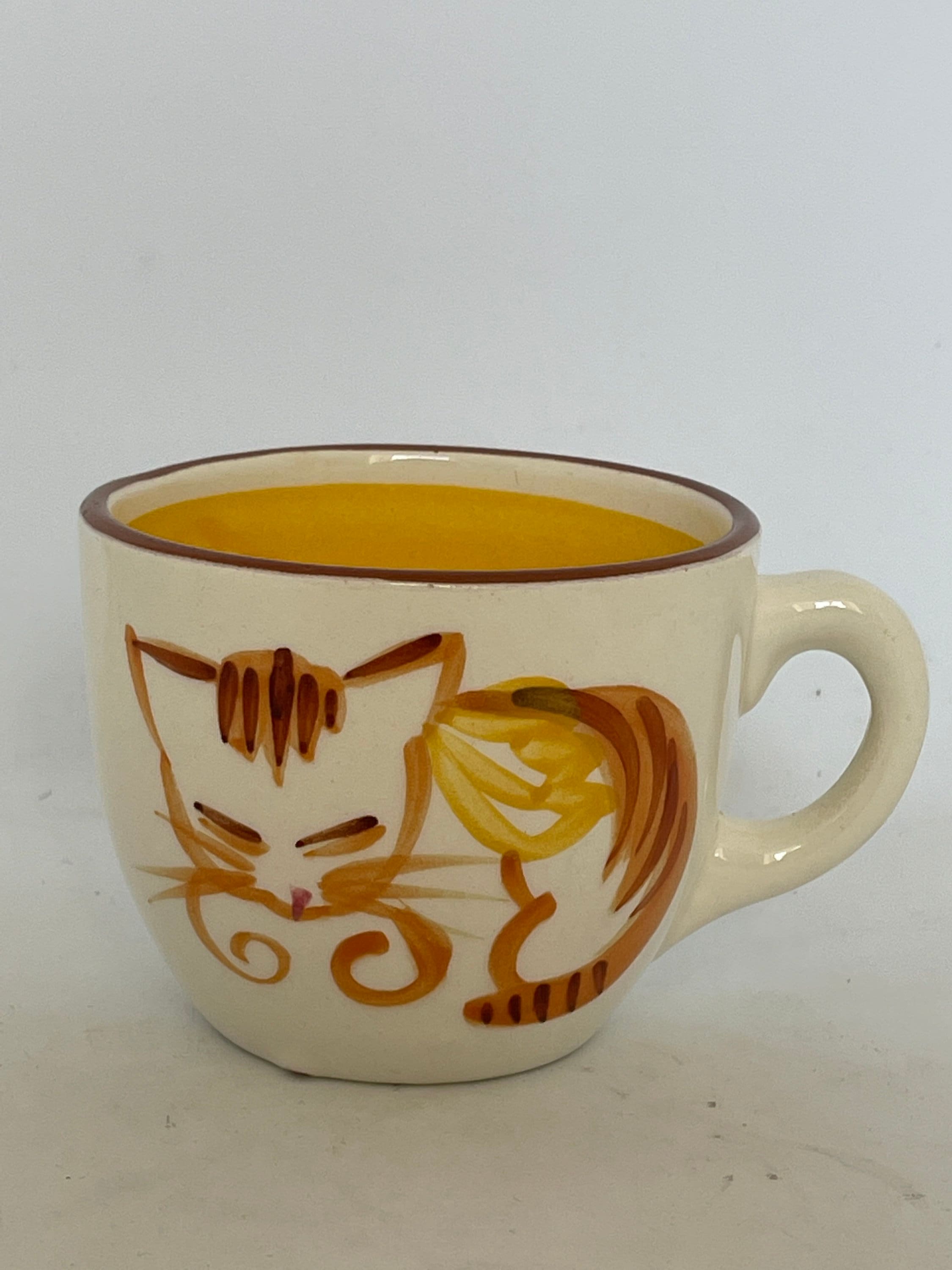 Stangl Pottery Kiddieware Cup Ginger Cat - Etsy