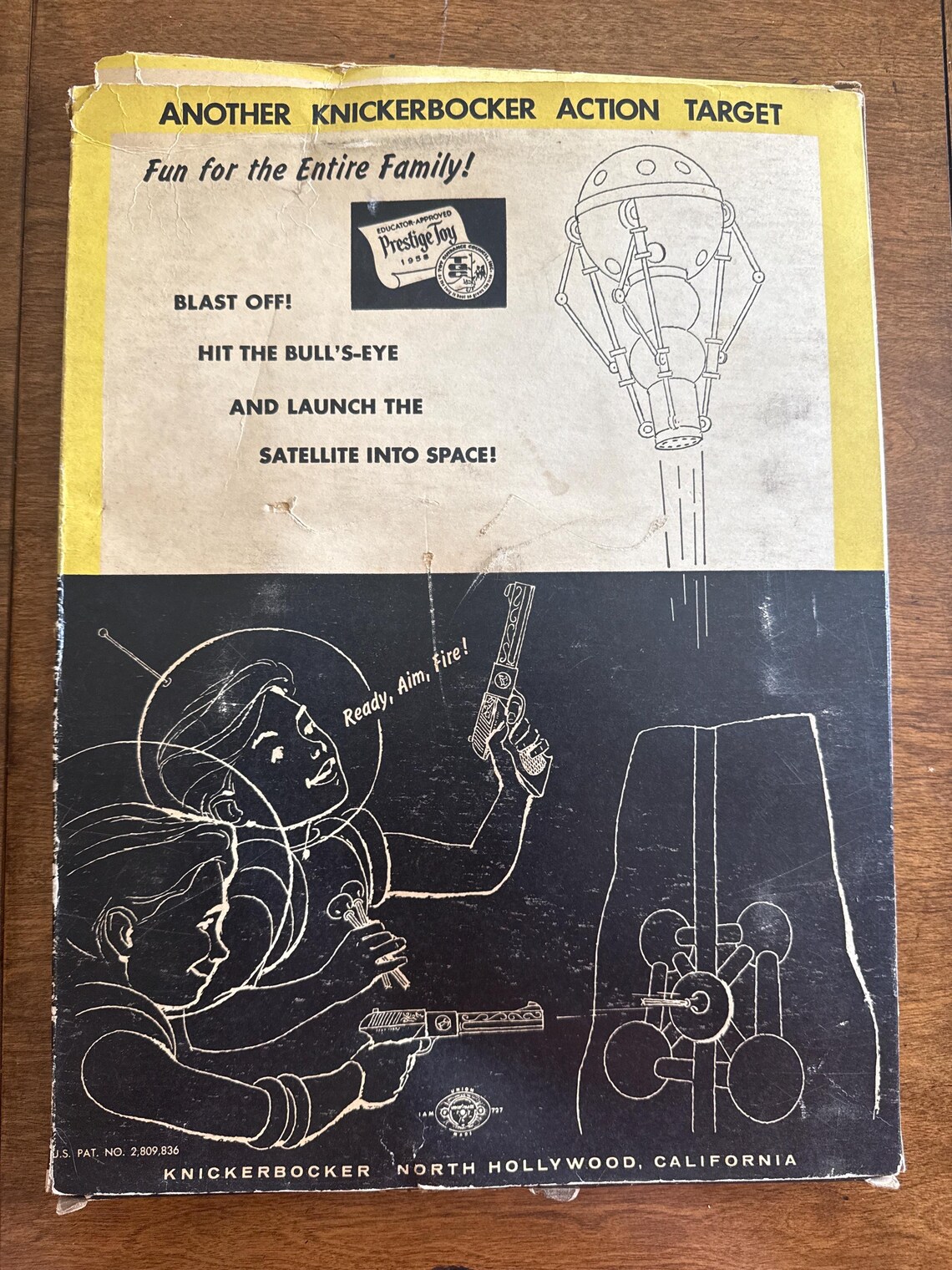 Vintage Outer Space Toy Target Game Pop a Part Satellite Target - Etsy