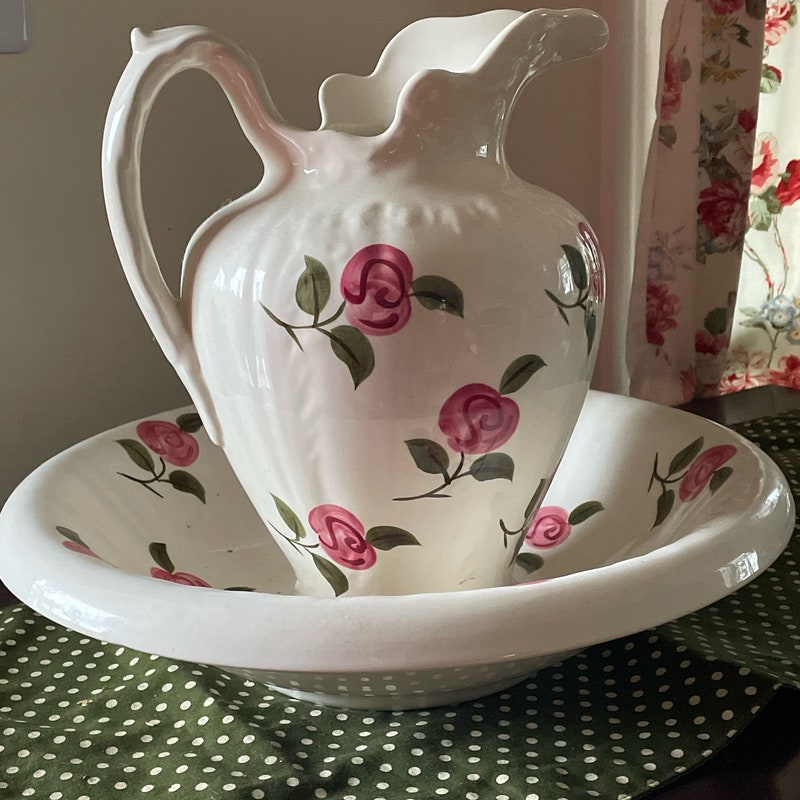 Pitcher and Bowl Set - Etsy