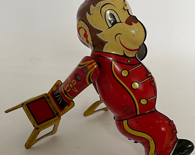 Rare Vintage Wind up Tin Toy Marx Tumbling Monkey - Etsy