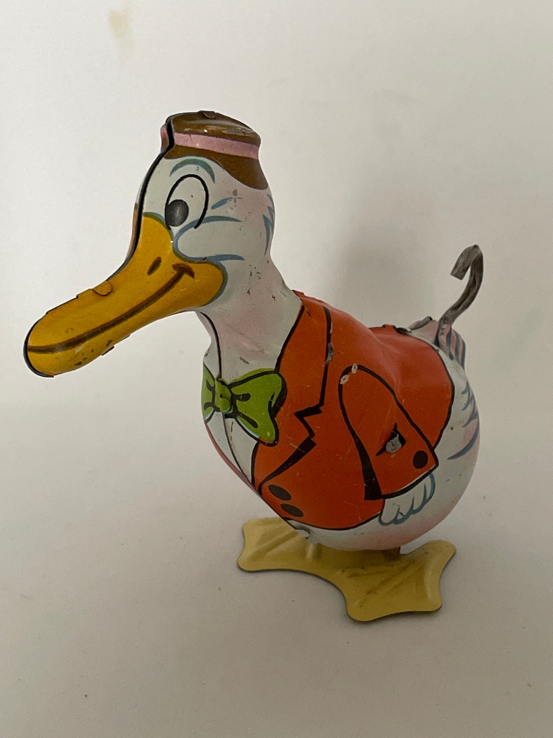Vintage J. Chein Tin Litho Key Wind Duck - Etsy
