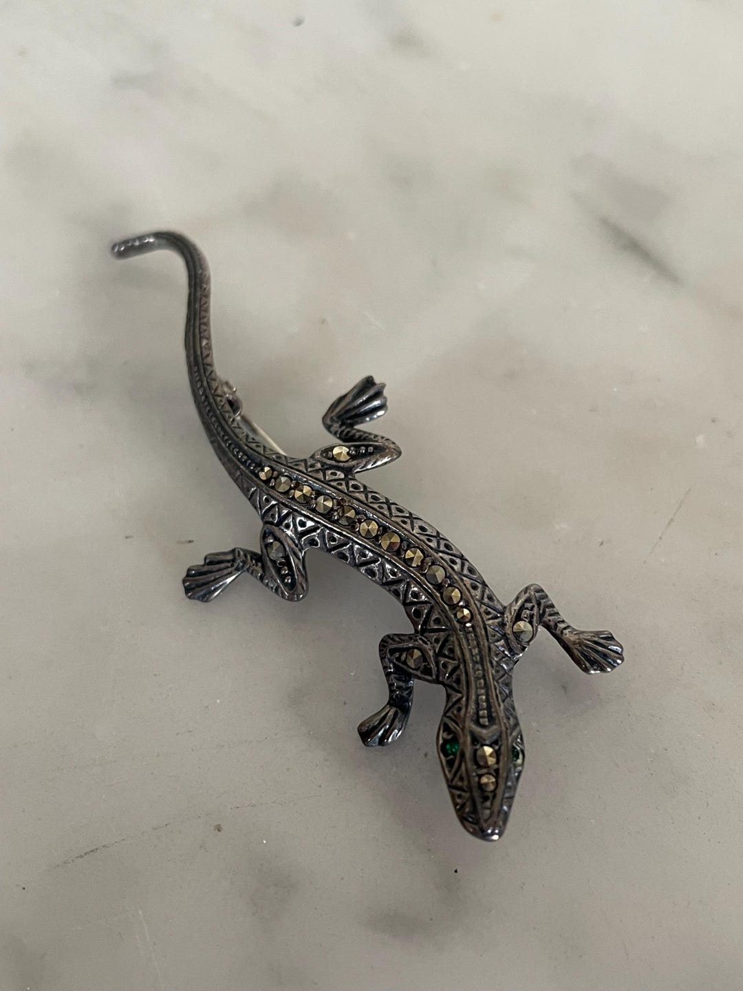 Silver Lizard Brooch - Etsy