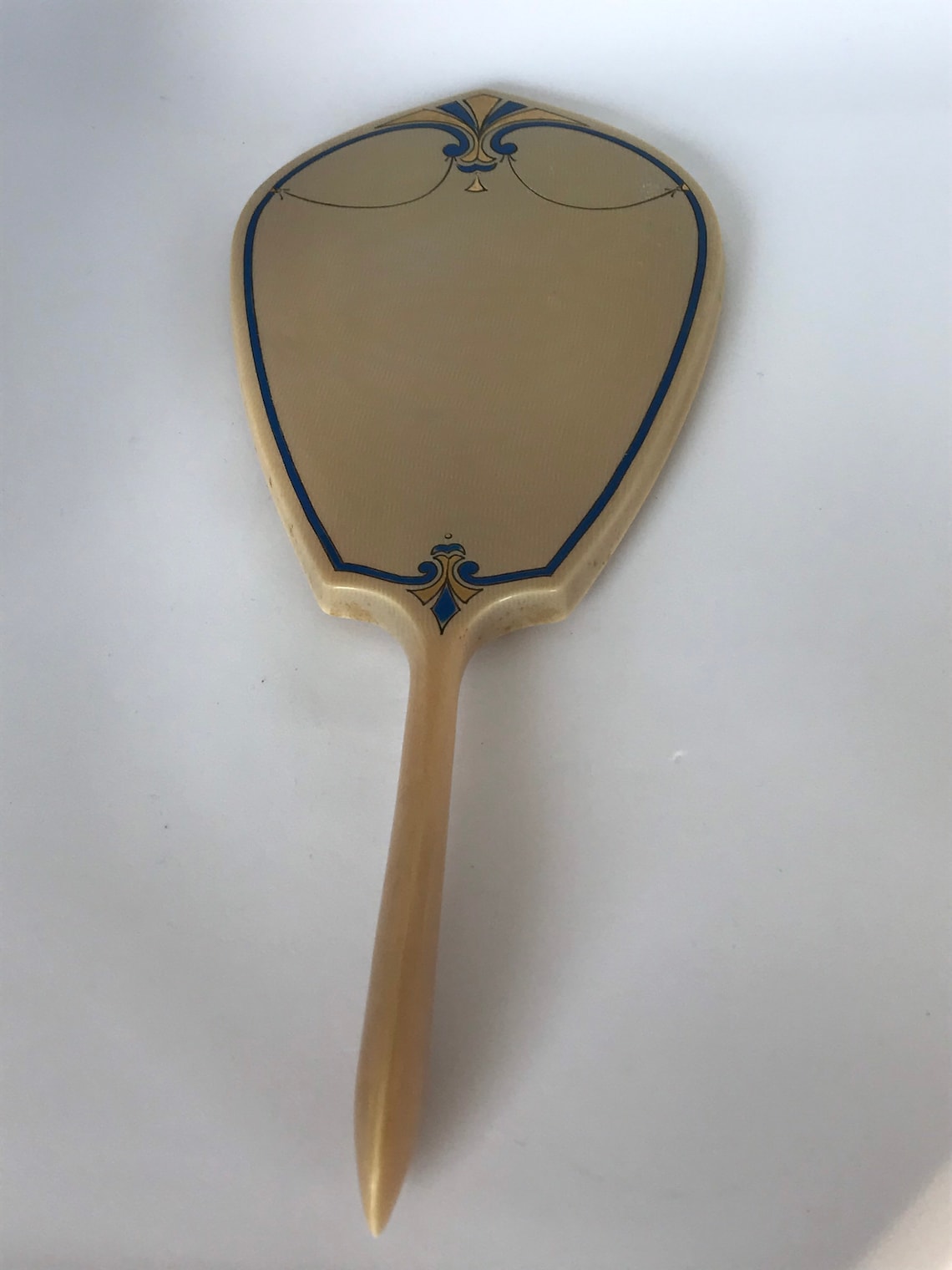 Vintage Hand Mirror 1920s Dupont Pyralin Labelle Ivory Hand Mirror - Etsy