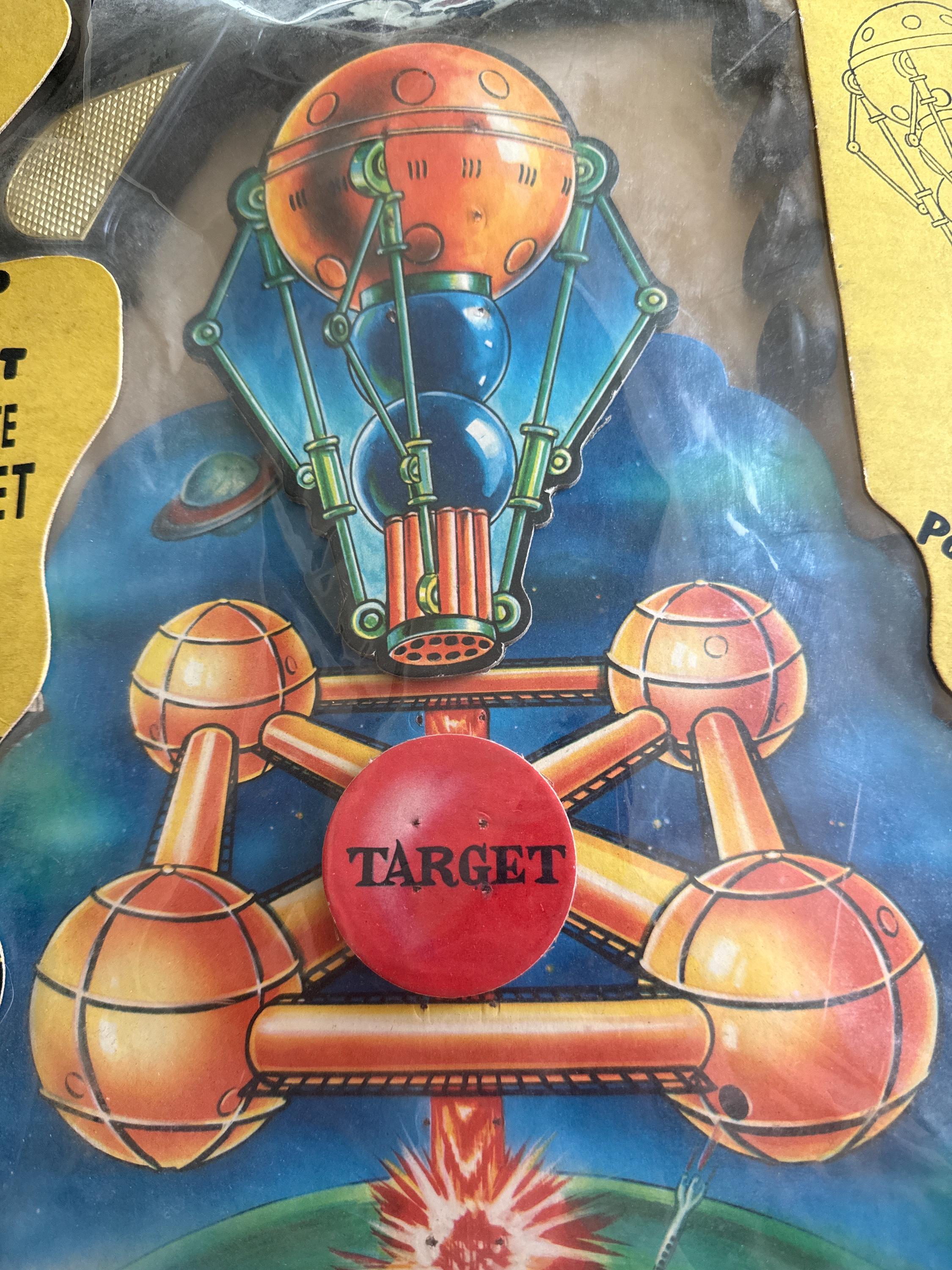 Vintage Outer Space Toy Target Game Pop a Part Satellite Target - Etsy
