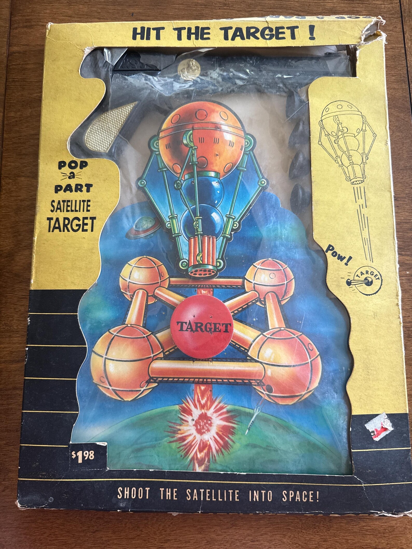 Vintage Outer Space Toy Target Game Pop a Part Satellite Target - Etsy