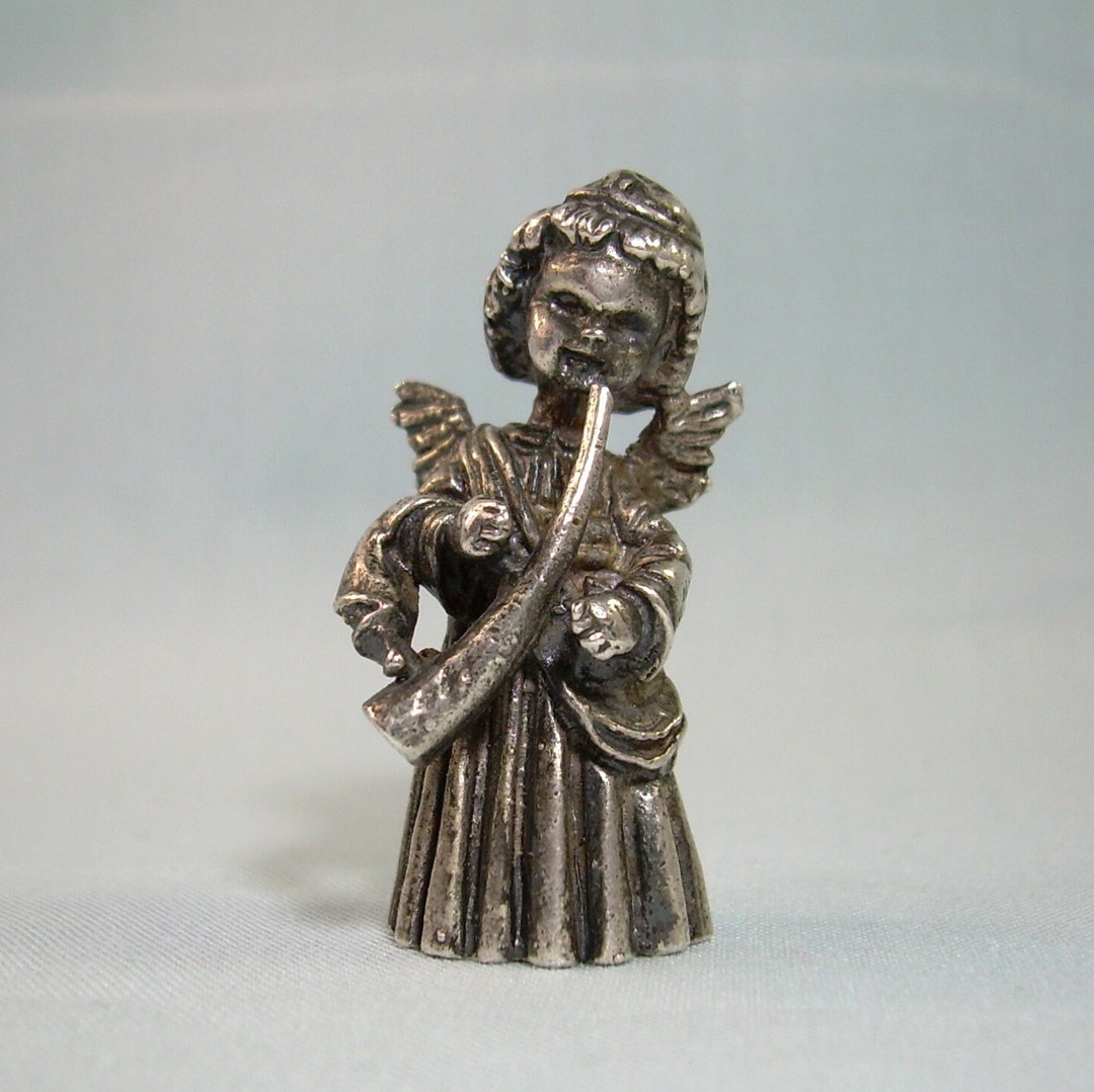 1-1/2" 800 SILVER ANGEL Statue Sculpture-vintage Almost Sterling-59 AR ...